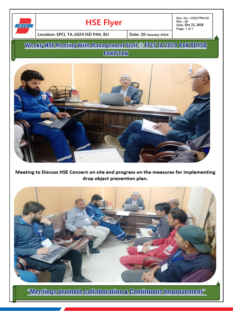 HSE Flyer Fatigue Weekly HSE Meeting at EPCL ATA 2024 (20-01-2024) | PDF