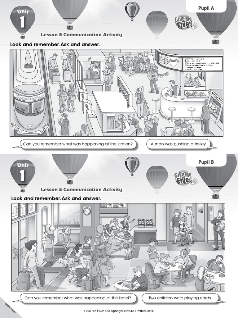 Give Me Five 6 Lesson 5 Communication Activities | PDF
