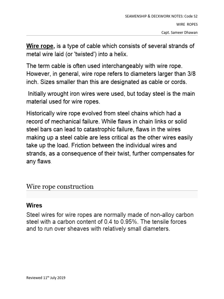 S2 -Wire Ropes | PDF | Rope | Wire