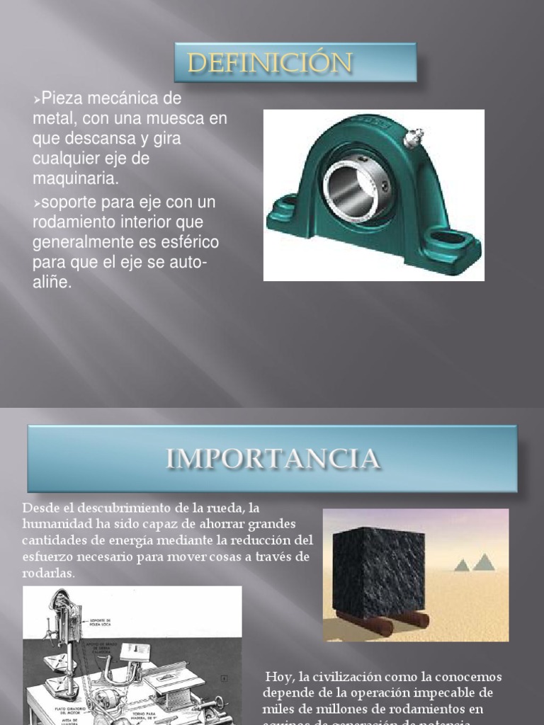 Tipos y Funciones de Chumaceras | PDF | Eje | Ingeniería mecánica