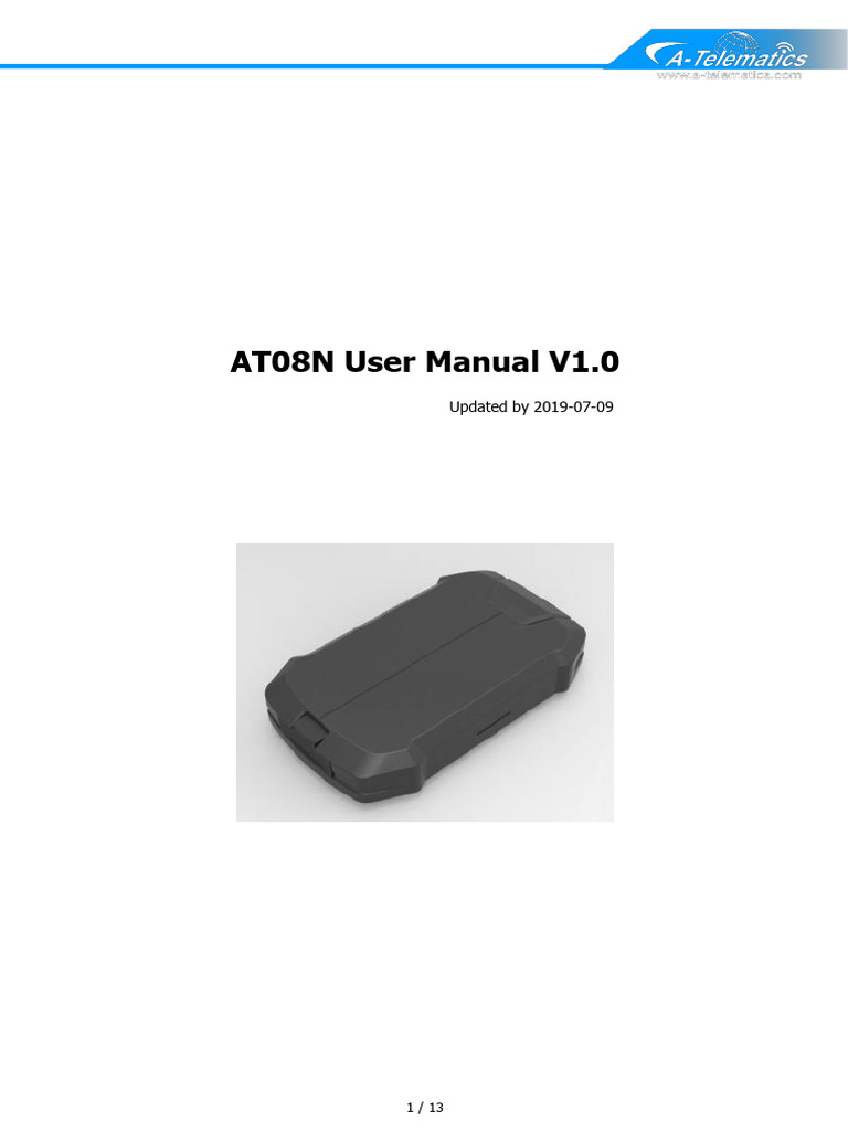 At08n User Manual V1 0 Pdf Accelerometer Computing