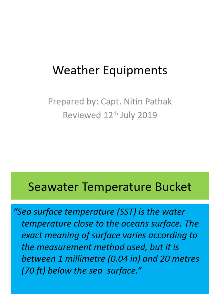 4.9 Weather Equipments | PDF | Sea Surface Temperature | Wind Speed