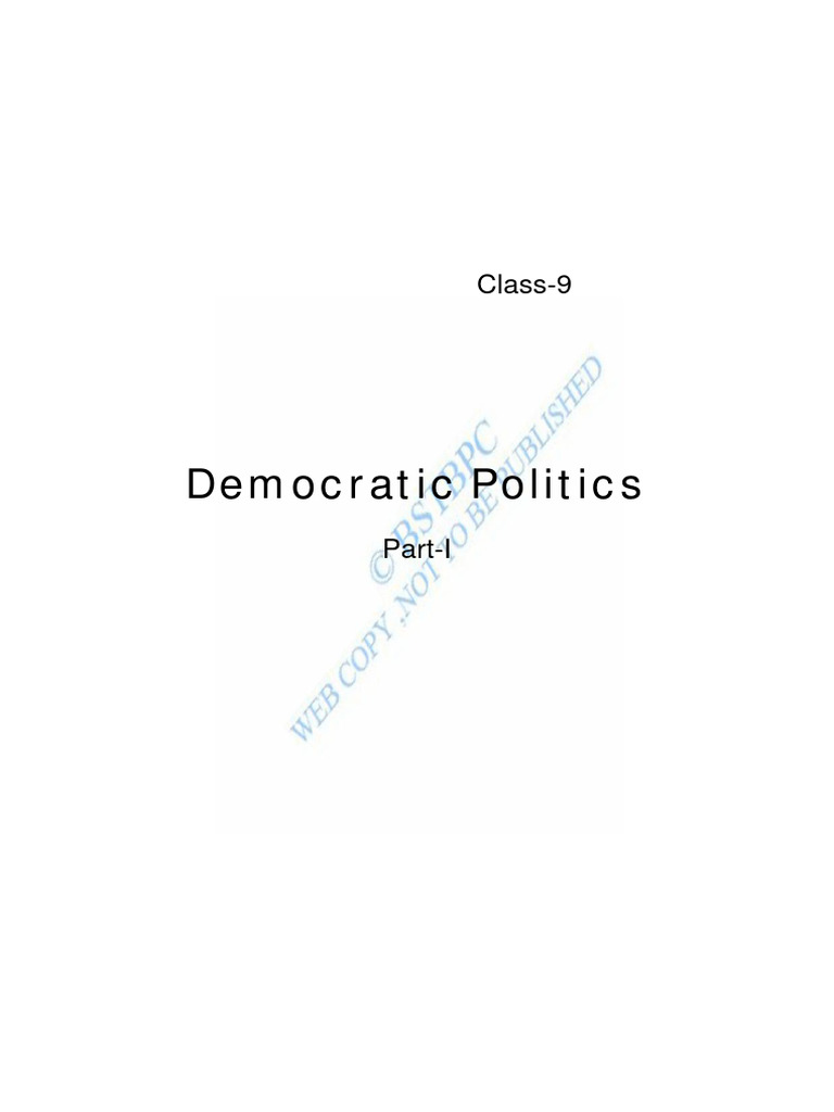 Class 9 Democratic Politics | PDF | Apartheid | Democracy