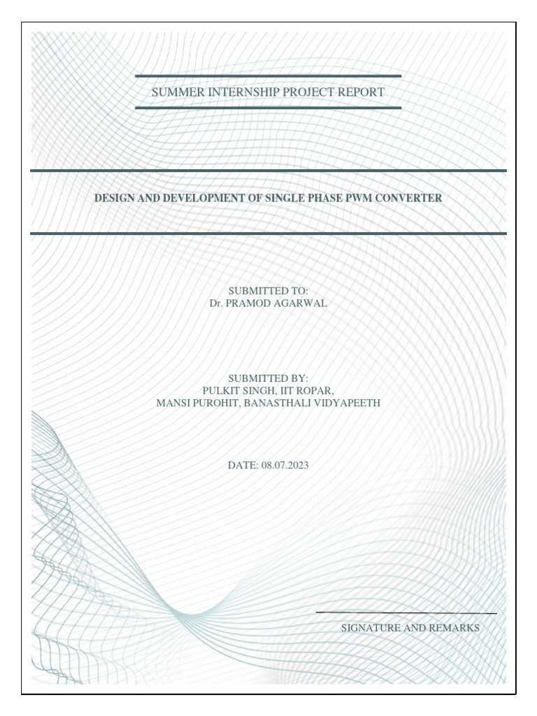 Design And Development Of Single Phase Pwm Converter Pdf Rectifier