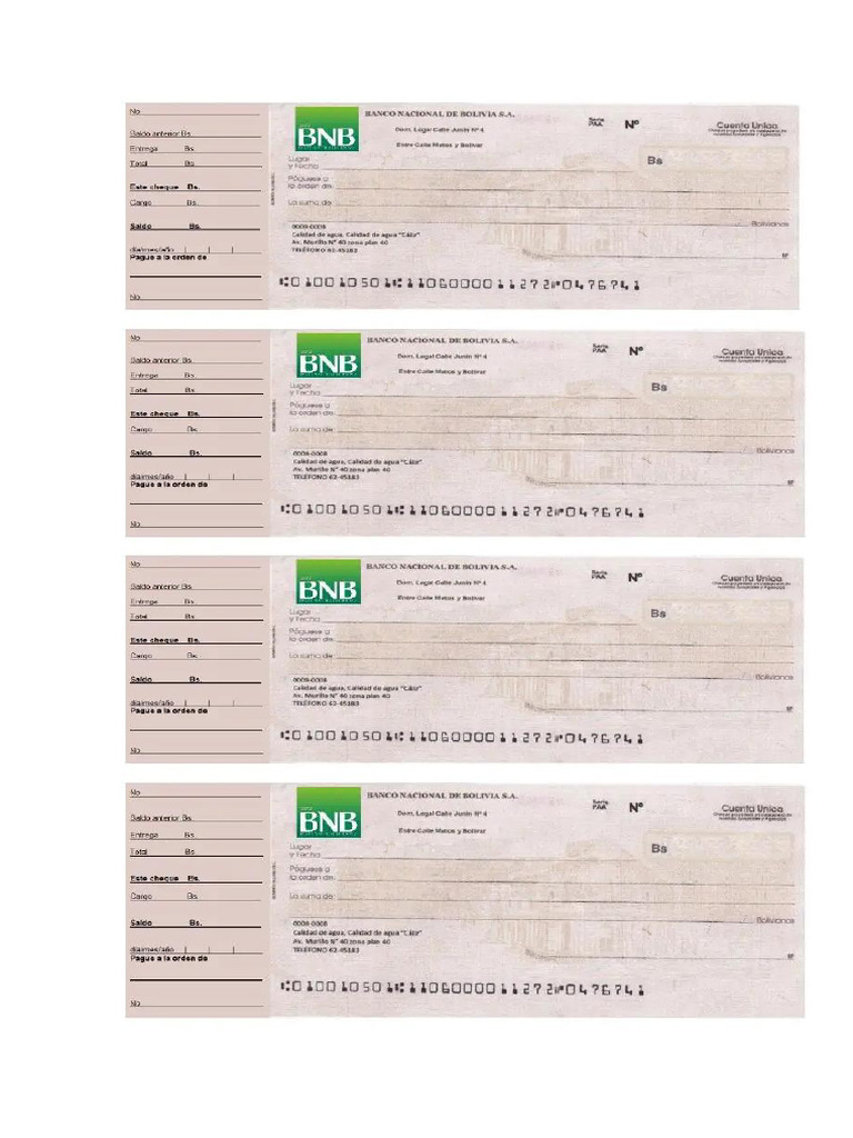 FORMATO DE CHEQUE | PDF