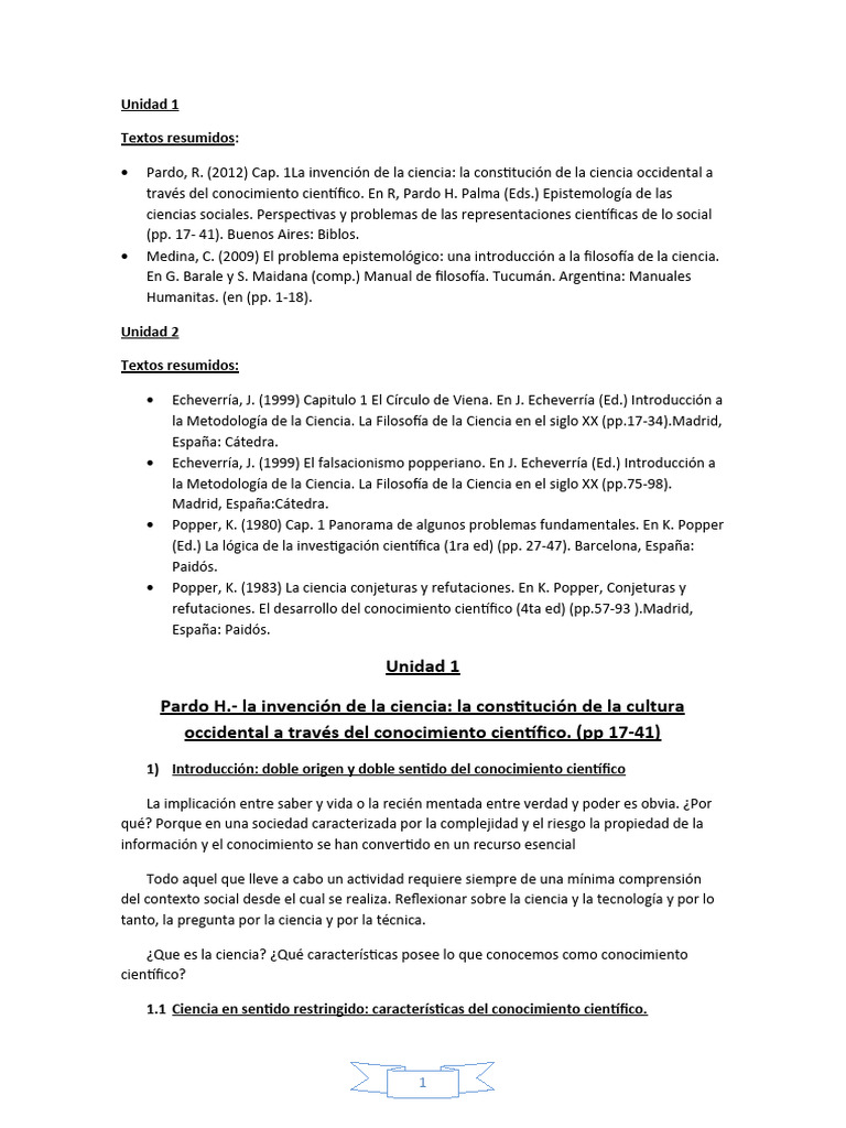 Unidad 1 2 3 4 Y 5 Pdf Razonamiento Inductivo Conocimiento 1415