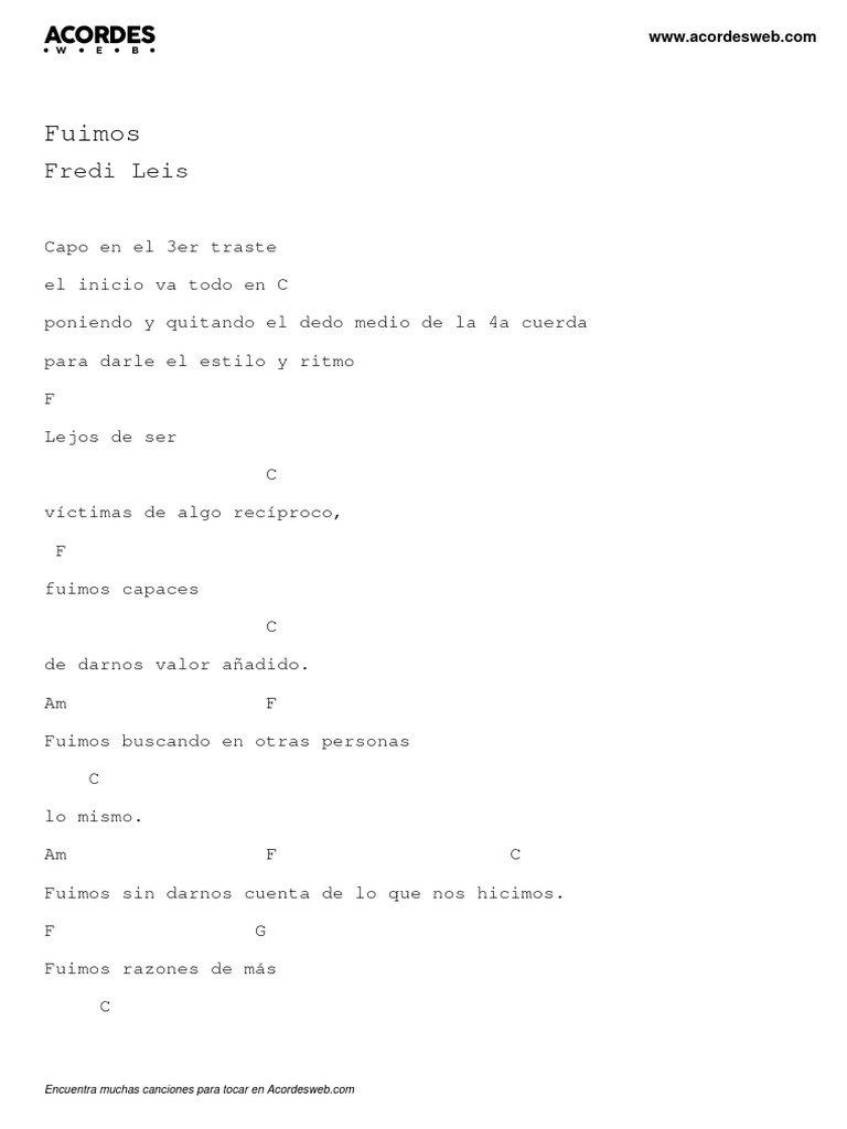 Fuimos: Fredi Leis | PDF