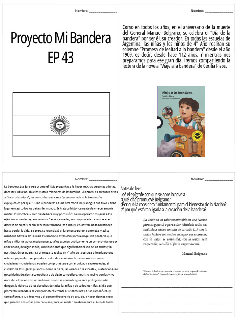 Proyecto Mi Bandera Ep43 | PDF | Bandera