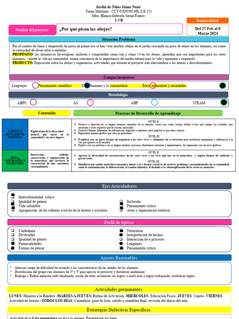 Plan Abejas | PDF | Apicultor | Pensamiento