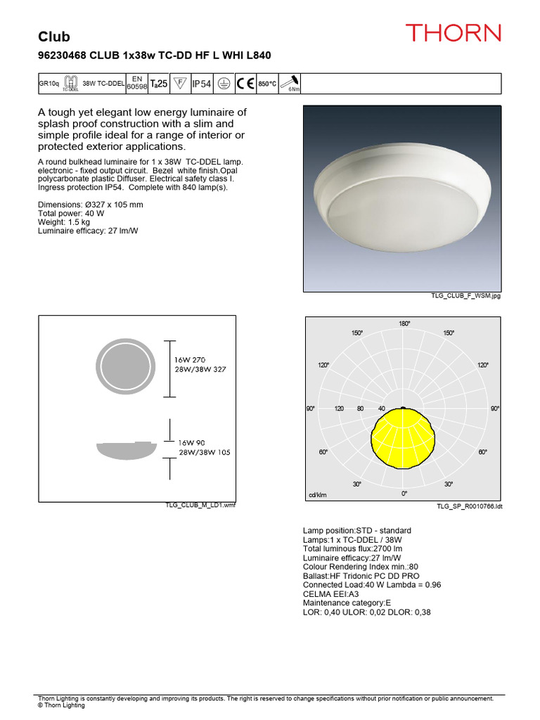 Technical Data Sheet | PDF | Lighting | Architectural Elements
