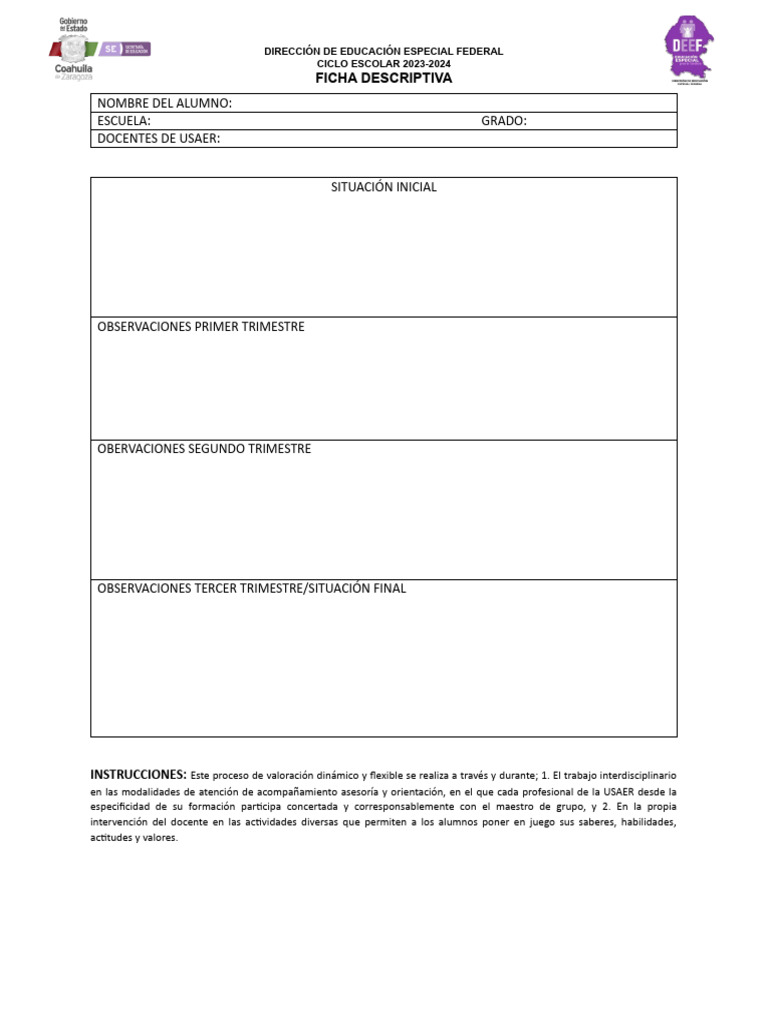 Formato Ficha Descriptiva | PDF