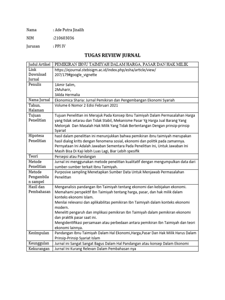 Review Jurnal Metode Penelitian | PDF