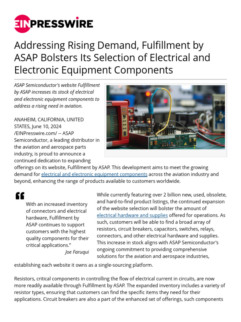 EINPresswire 718740469 Addressing Rising Demand Fulfillment by Asap ...