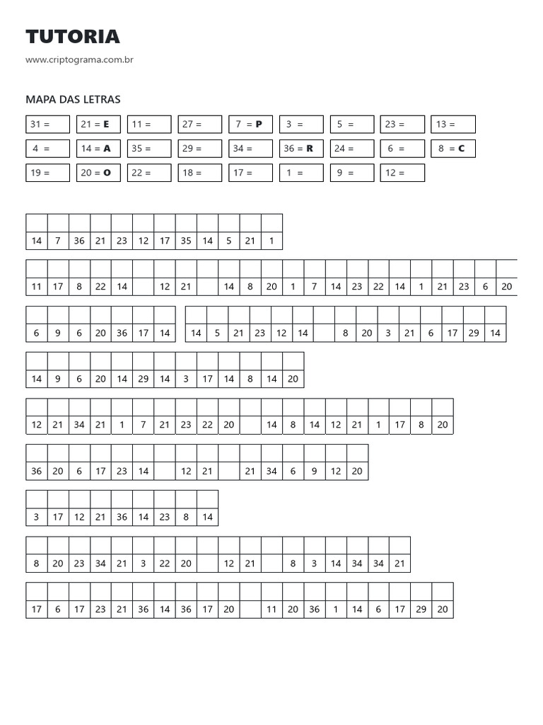 Criptograma PERGUNTAS | PDF