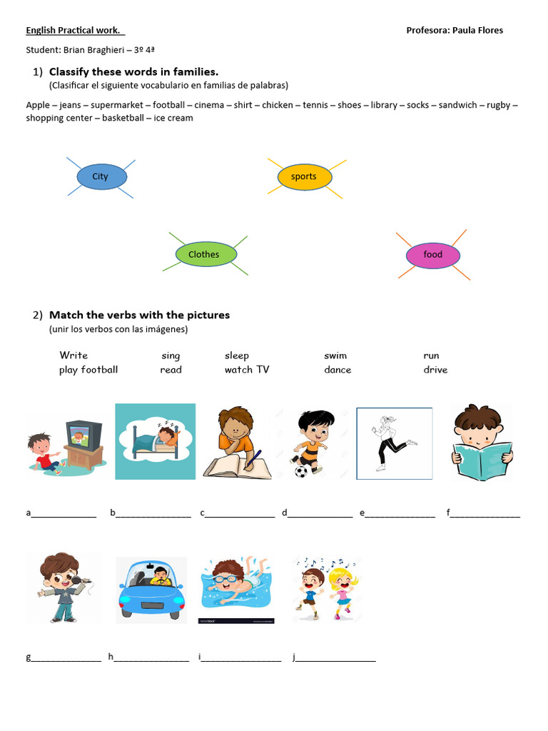 English Practical work | PDF