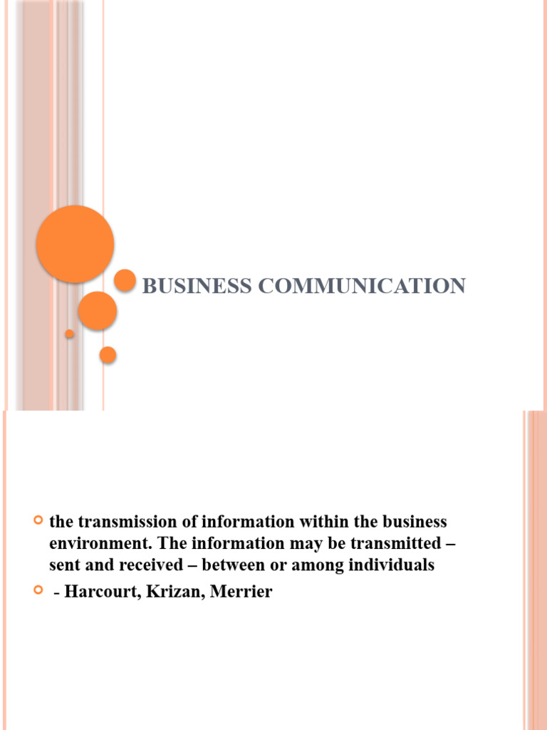 Business Communication | PDF | Communication | Conversation