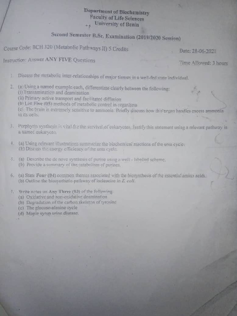 400l Past Questions | PDF