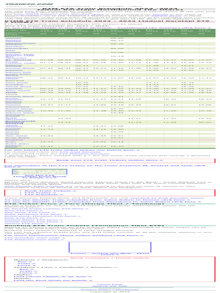 ETS Train Schedule 2023-2024 | PDF | Rail Infrastructure | Public Services
