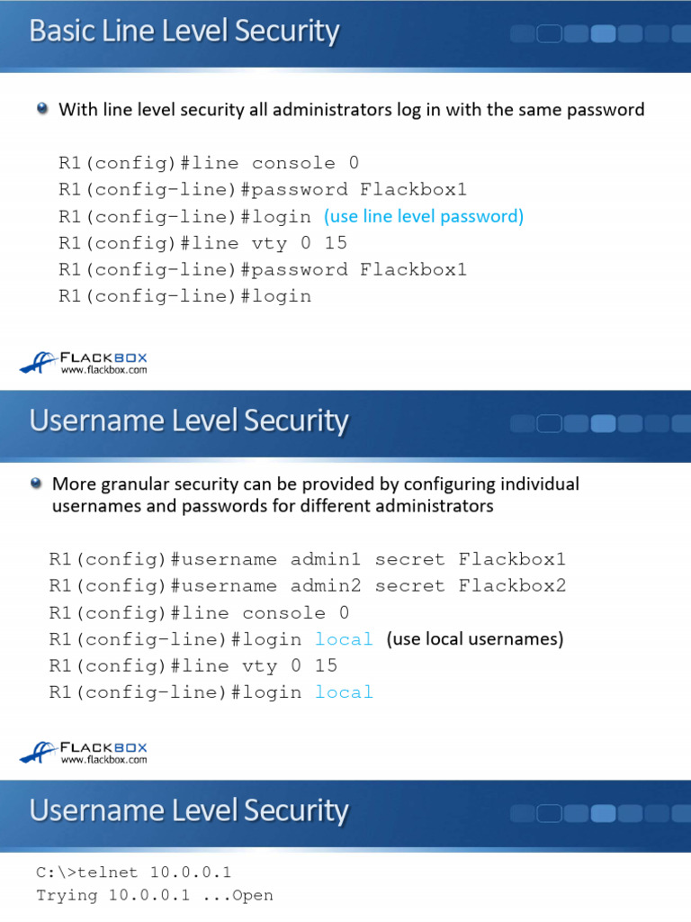 Configuring IOS User Privilege Levels | PDF | Login | User (Computing)