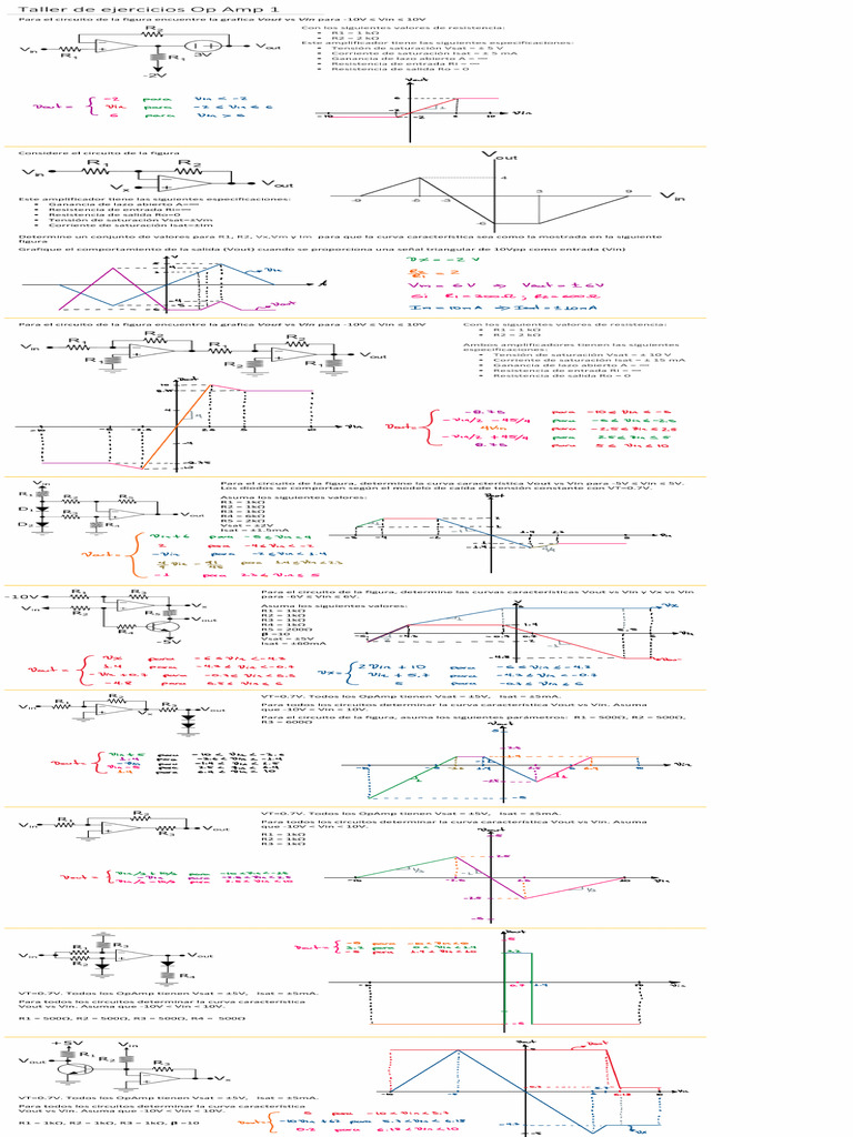 Caboadaq - Taller de Ejercicios Op Amp 1 | PDF