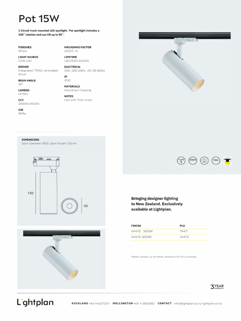 Pot 15W - Data Sheet | PDF