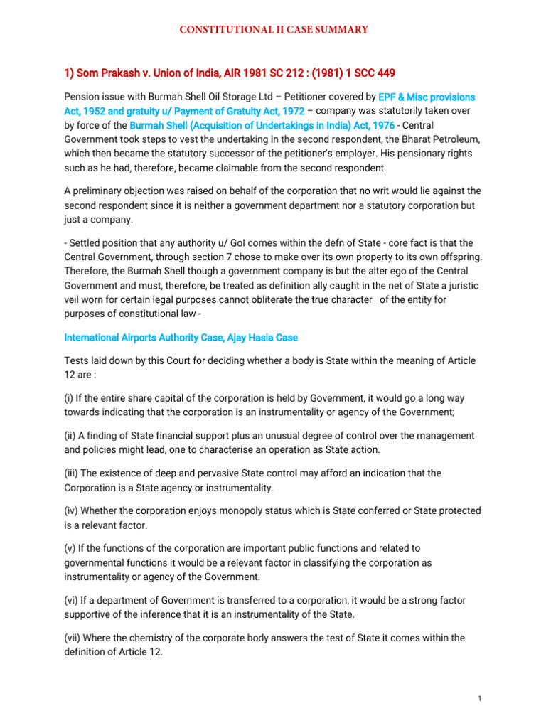 Constitution Law 2 Case Summary | PDF