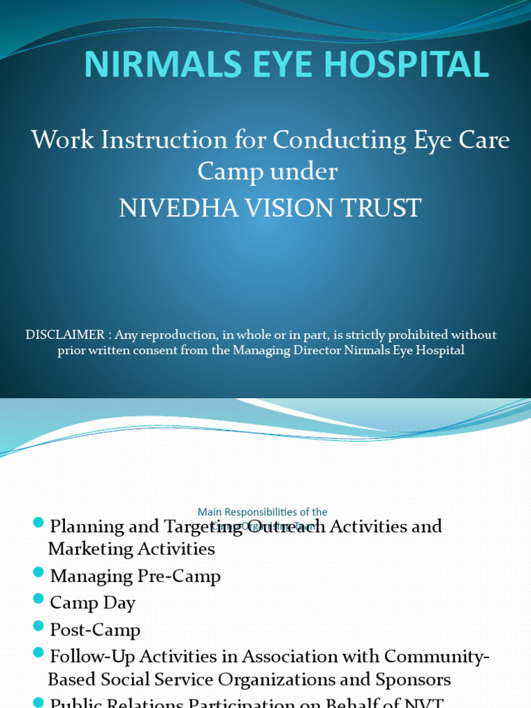 Camp Sop | PDF | Optometry | Patient