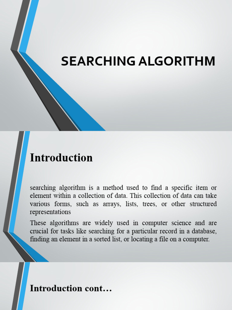 Searching Algorithms | PDF | Computer Programming | Theoretical ... Searching Algorithms | PDF | Computer Programming | Theoretical ...