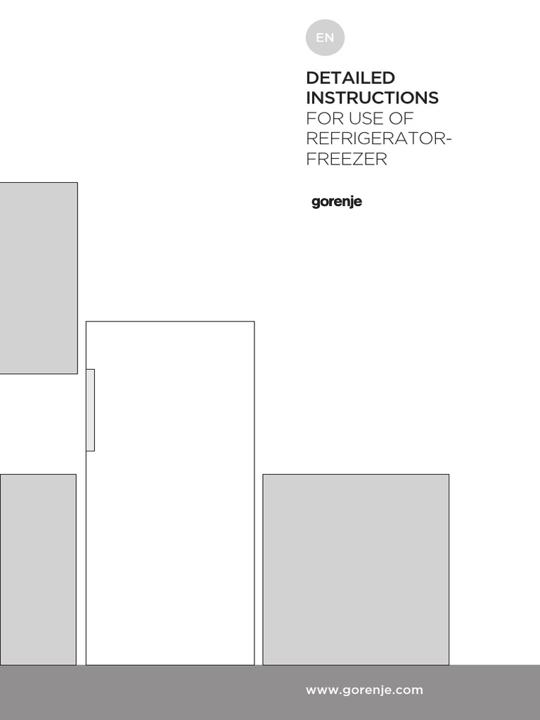 Detailed Instructions For Use of Refrigerator-Freezer | PDF | Refrigerator | Waste