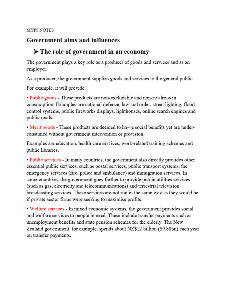 Government_aims._NOTES | Download Free PDF | Taxes | Inflation