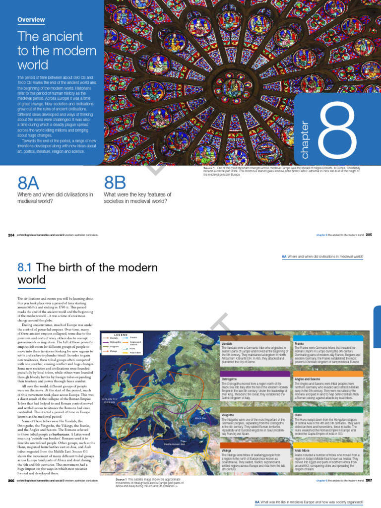 Chapter 8 The Ancient To The Modern World | PDF | Europe | Germanic Peoples