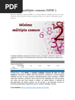 Cálculo do Mínimo Múltiplo Comum (MMC) | PDF | Número primo | Matemática