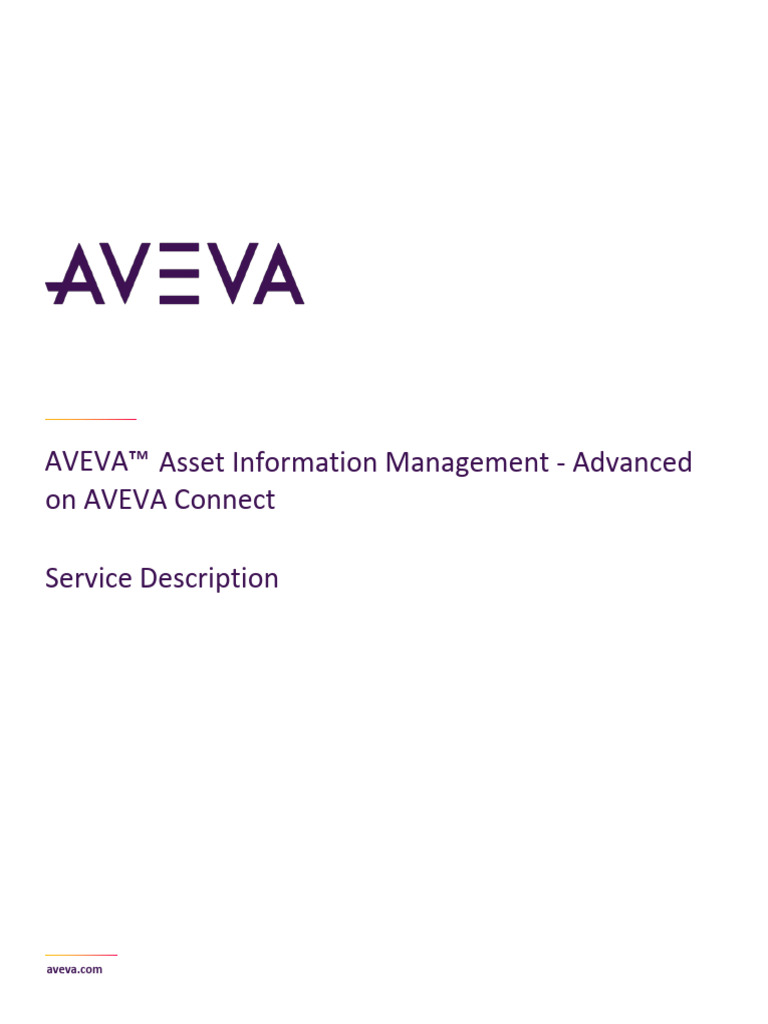 AVEVA Asset Info Management Overview | PDF | Cloud Computing | Tag ...
