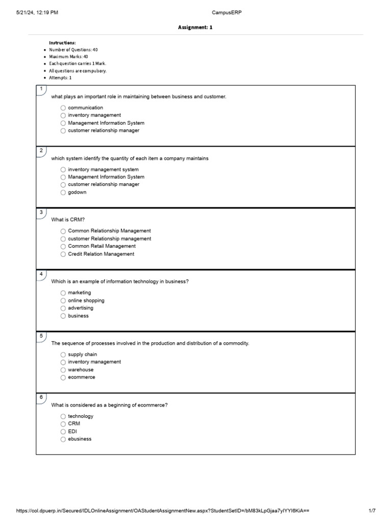 OBC 603 - Fundamentals of E - Commerce | PDF | Websites | E Commerce