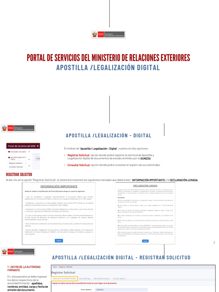 Instructivo Apostilla Legalizacion Digital | PDF