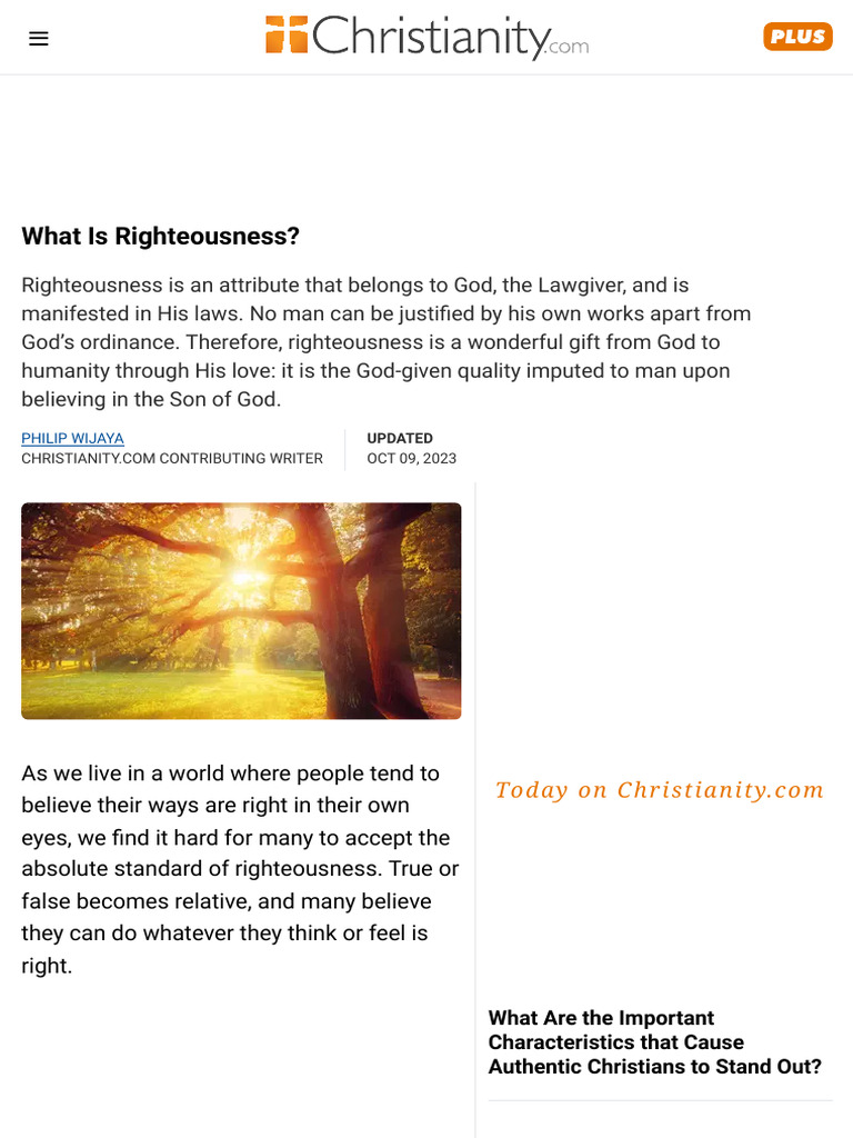 What Is Righteousness - Bible Meaning Explained | PDF | Jesus ...