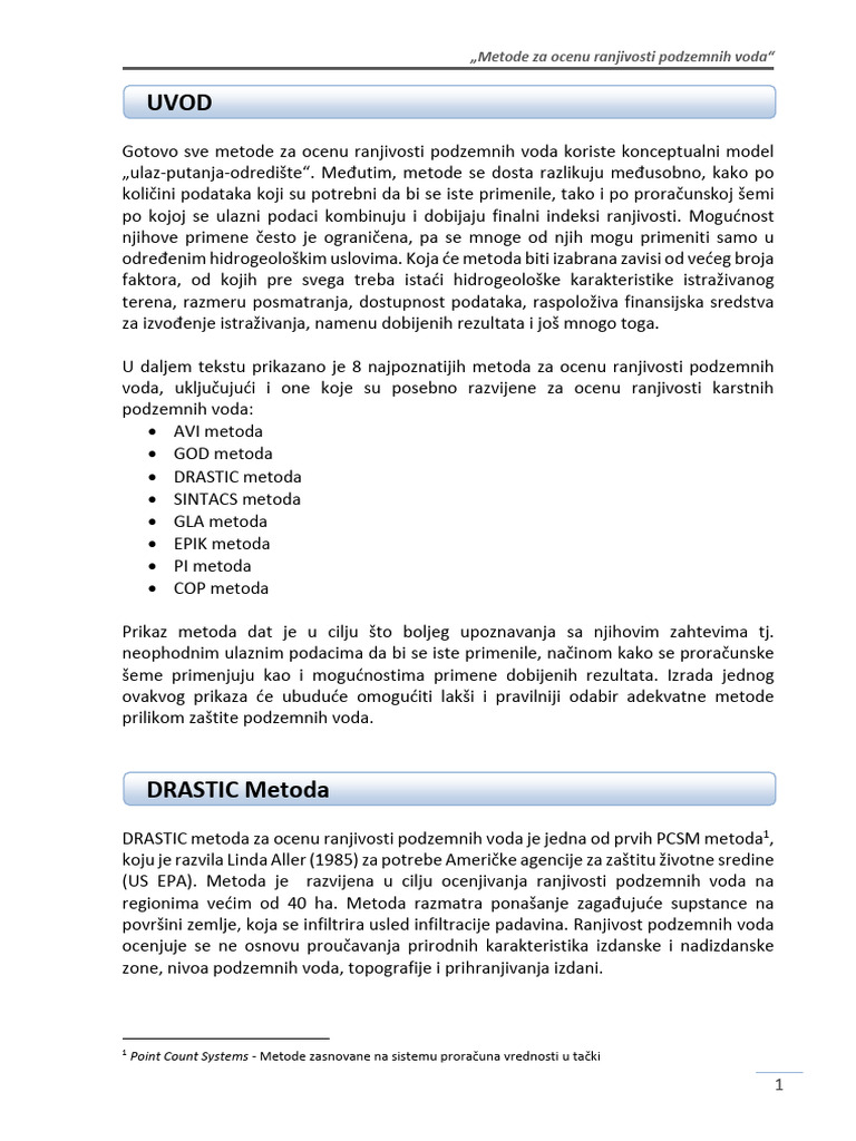 DRASTIC Metoda | PDF