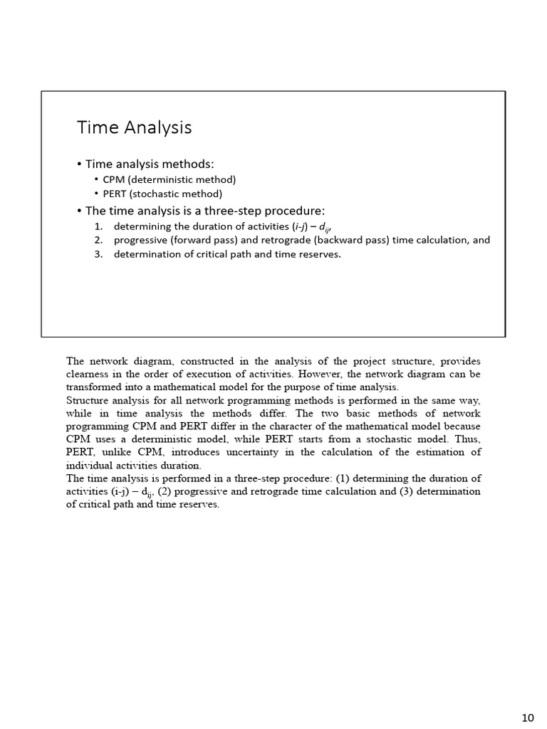 2024.05.06. Lecture Time Analysis by CPM | PDF | Operations Research | Applied Mathematics