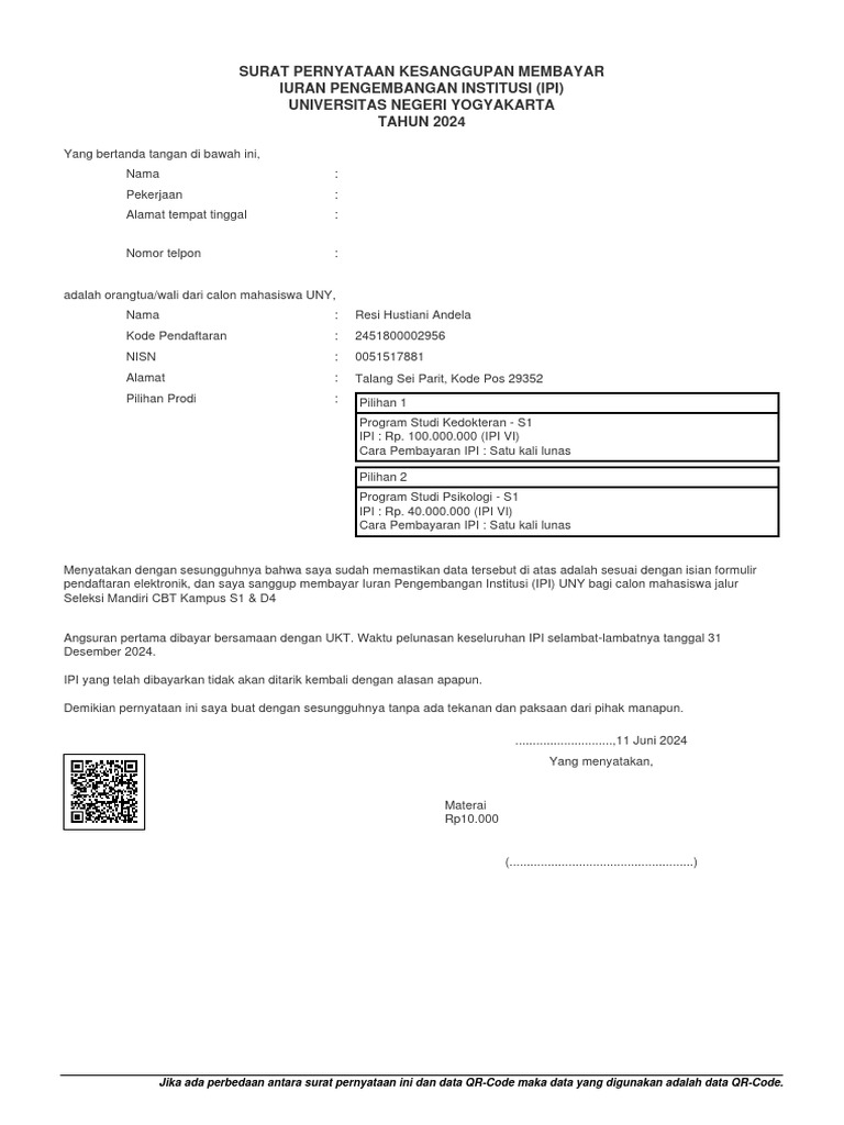 Cetak Form Ipi | PDF