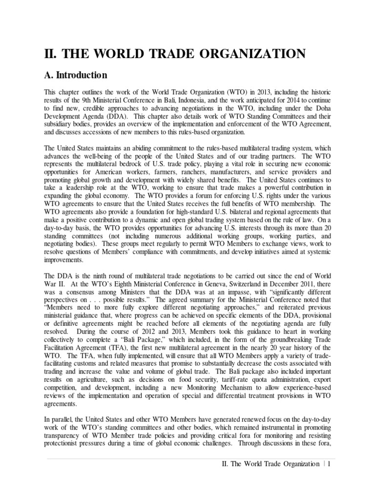 Chapter Ii The World Trade Organization Download Free Pdf World