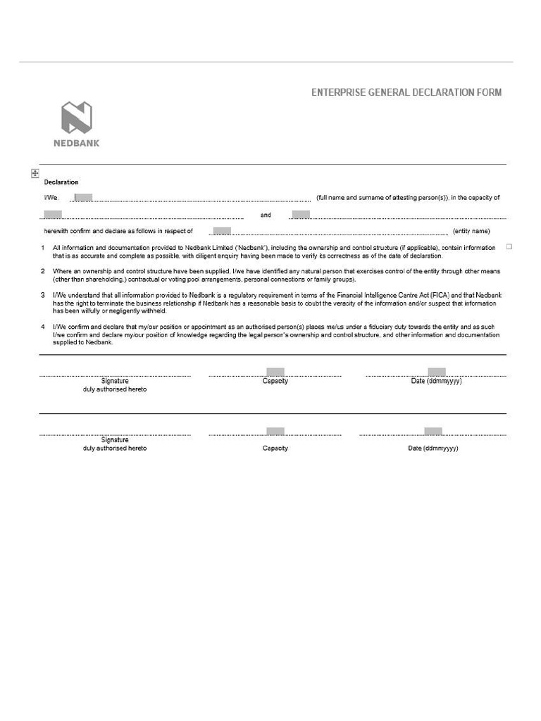 Ubo Declaration Form | PDF