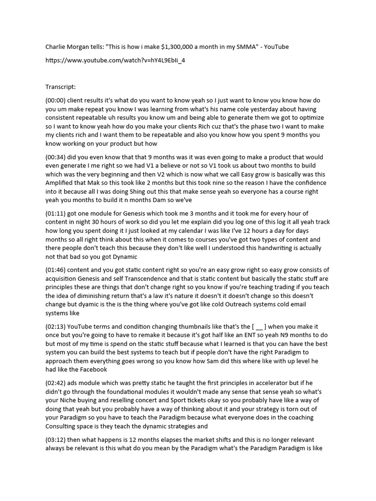 Charlie Morgan Tells... This Is How I Make $1,300,000 A Month in My ...