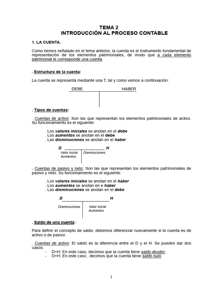 TEMA 2 - Proceso Contable | PDF | Bancos | Contabilidad
