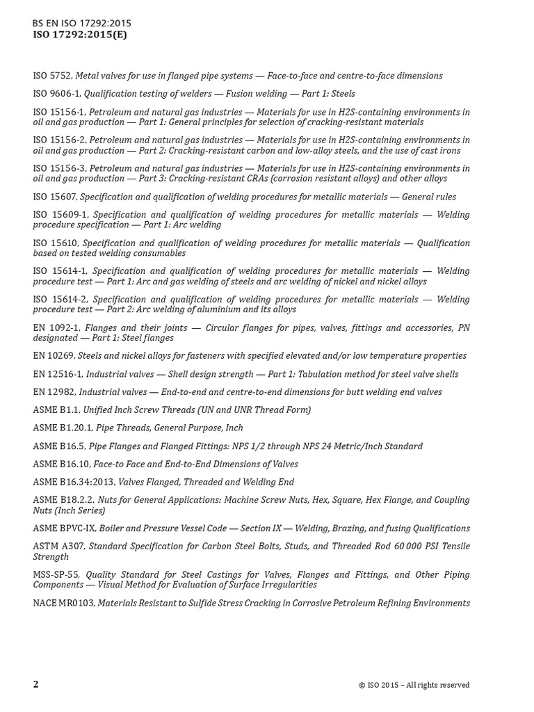 BS en Iso 17292 - 3 | Download Free PDF | Pipe (Fluid Conveyance) | Screw