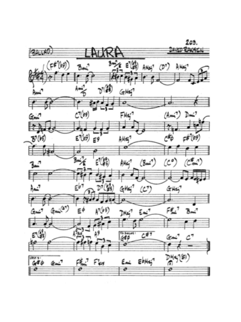 Laura Sheet Music | PDF