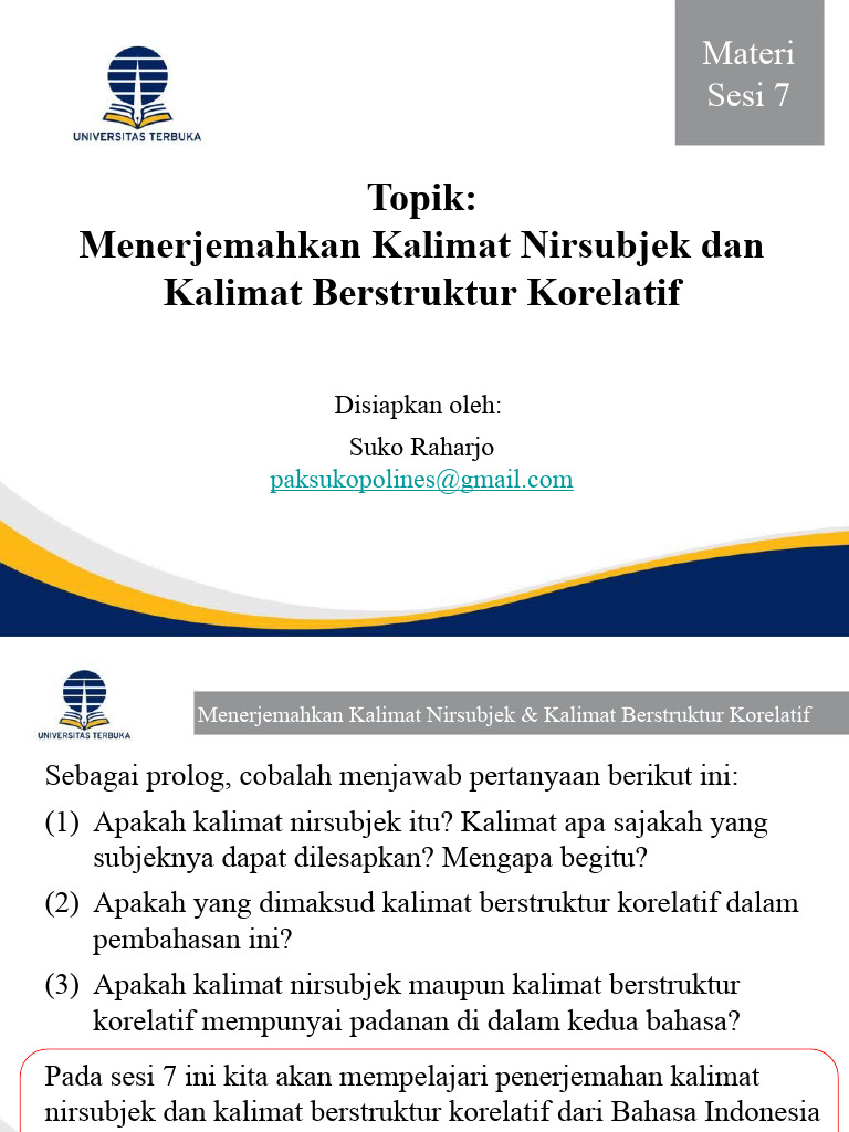UT DOKUMEN PPT Sesi7 | PDF | Seni & Disiplin Bahasa