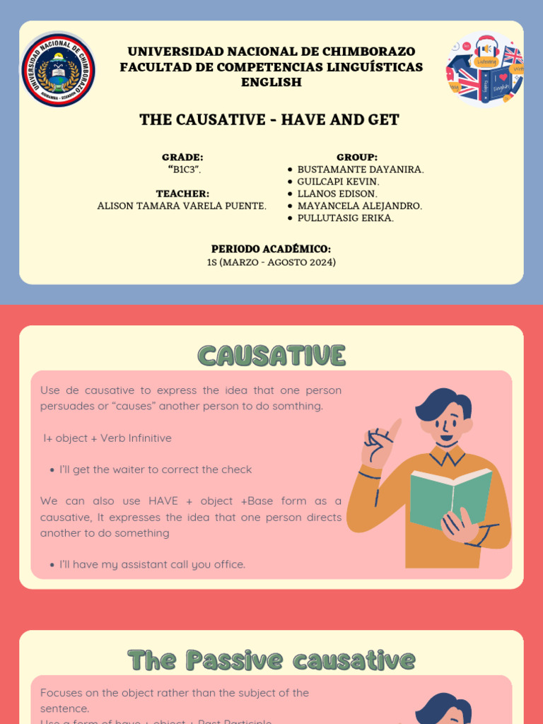 Task 19 - The Causative, Have and Get | PDF | Object (Grammar) | Languages