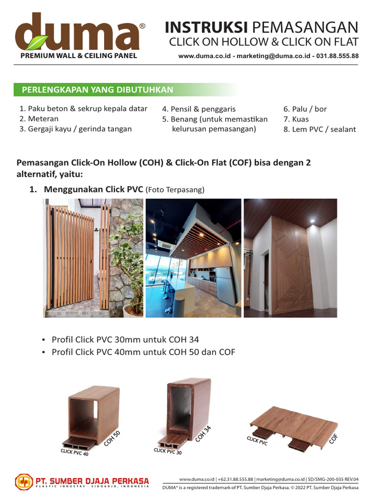 Intruksi Pemasangan Coh | PDF