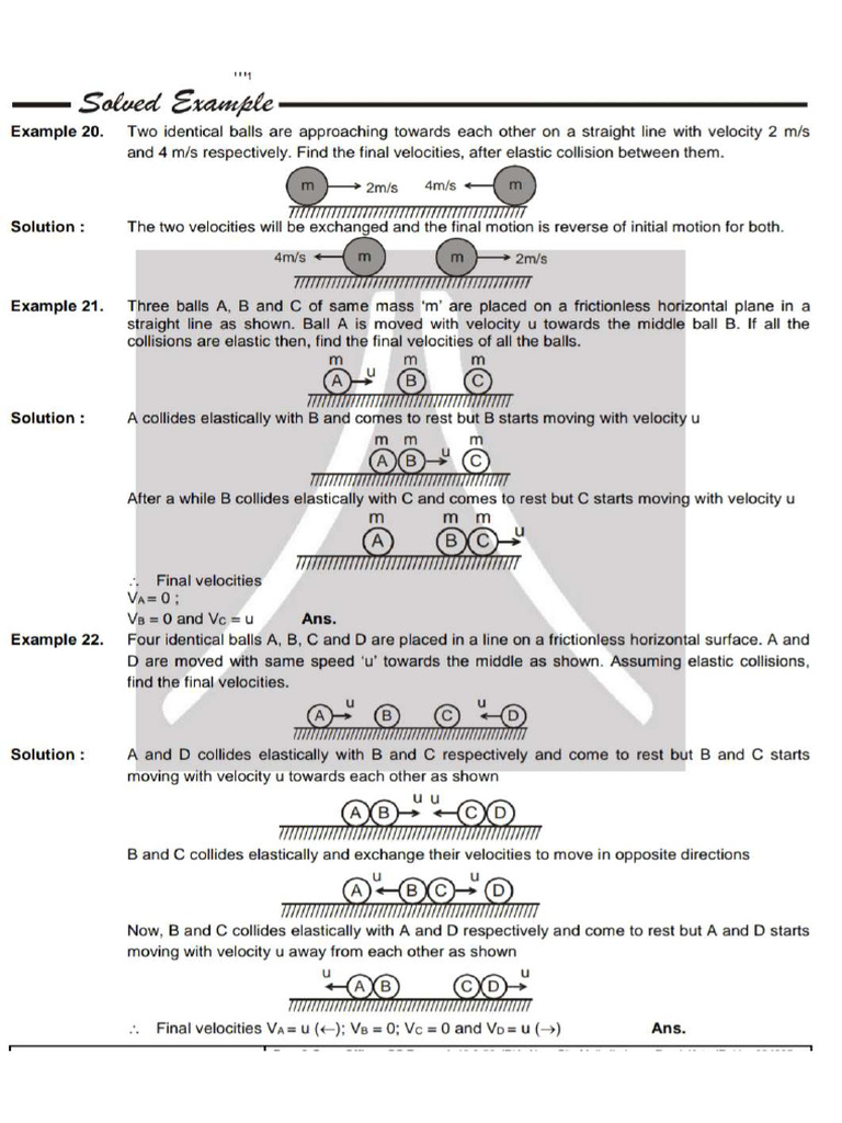 Head On Collision Solved Eg | PDF