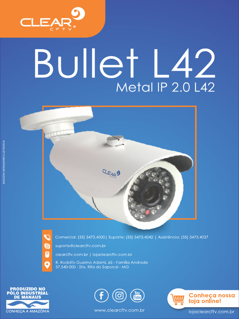 Datasheets - Câmera L42 Metal 2.0 - 3.6mm | PDF